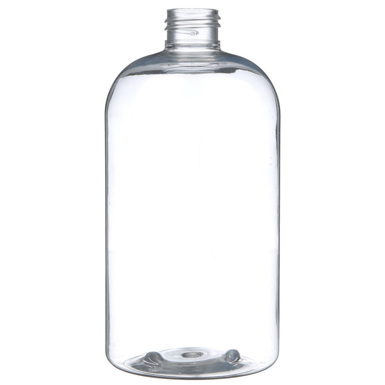 16 Oz Clear PET Boston Round Bottle 24 410 Neck Finish Round Base 